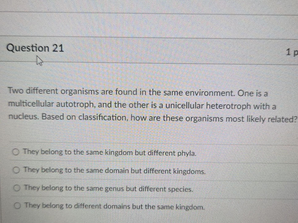 Two different organisms are found in the | StudyX