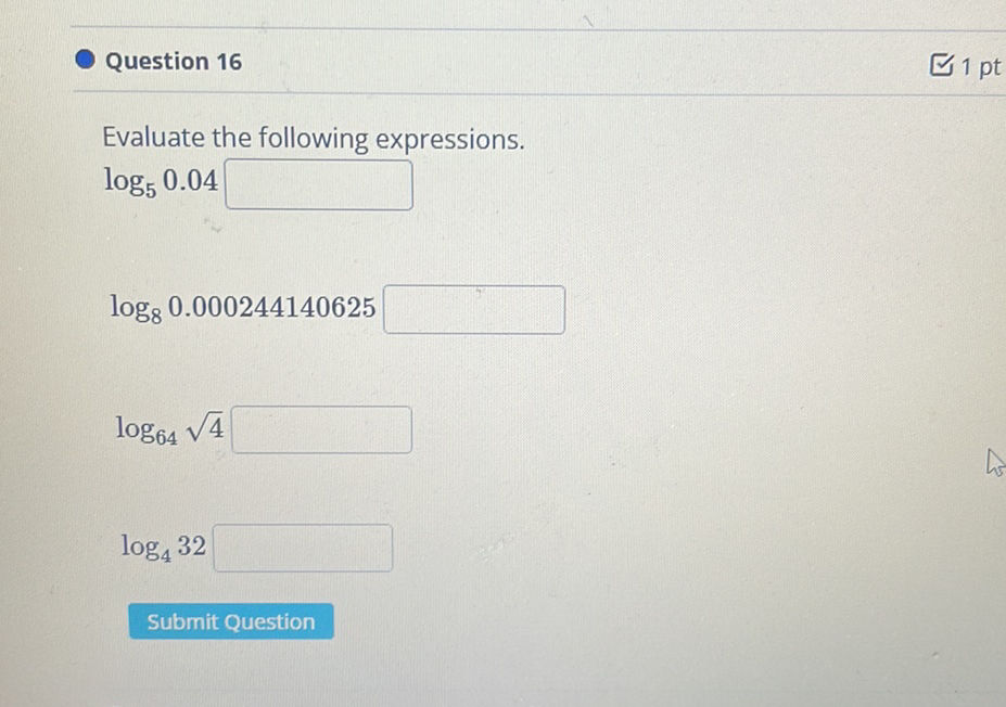 Evaluate the following expressions. $_5 | StudyX