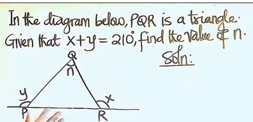 In the diagram below, PQR is a triangle. | StudyX