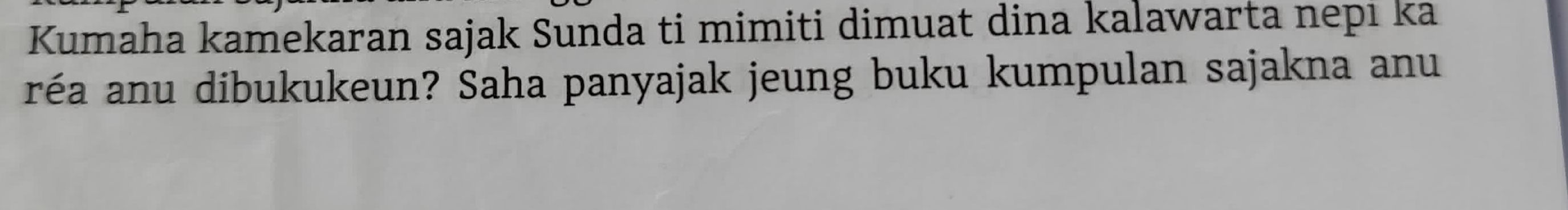Kumaha kamekaran sajak Sunda ti mimiti | StudyX