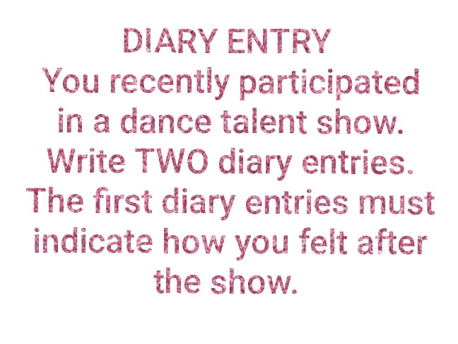 DIARY ENTRY You recently participated in a | StudyX