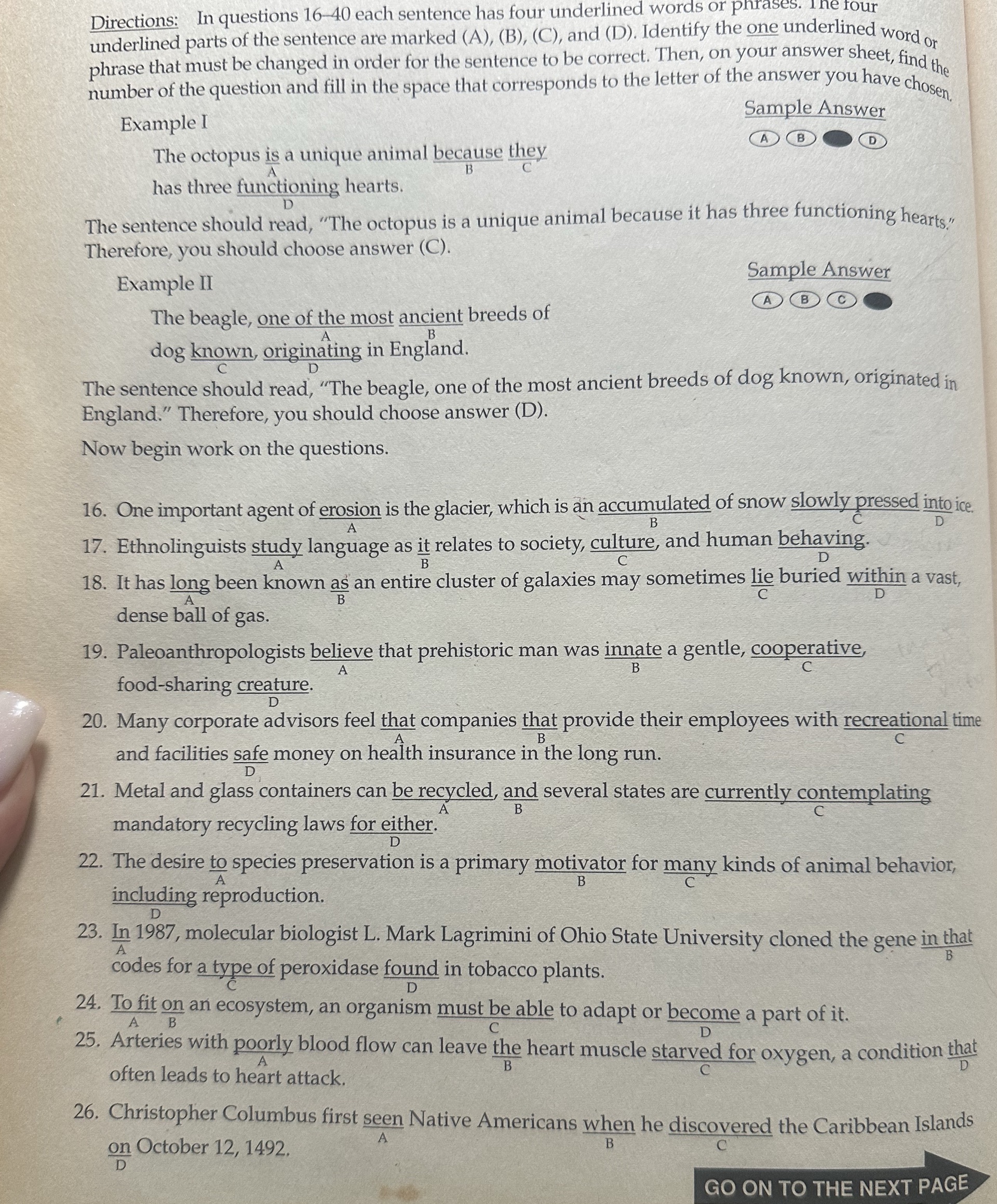 16. One important agent of erosion is the | StudyX