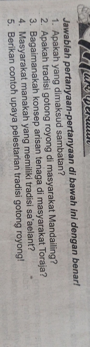 1. Apakah yang dimaksud sambatan? 2. Apakah | StudyX