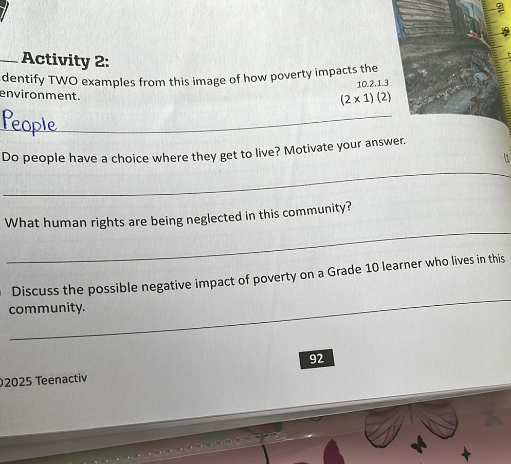 Activity 2: Identify TWO examples from this | StudyX