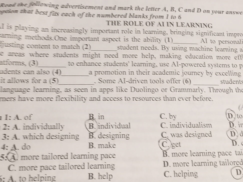 Read the following advertisement and mark | StudyX