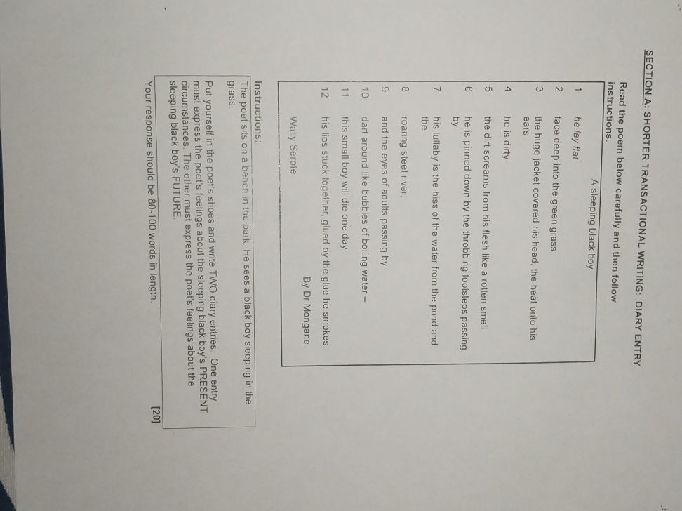 Read the poem below carefully and then | StudyX