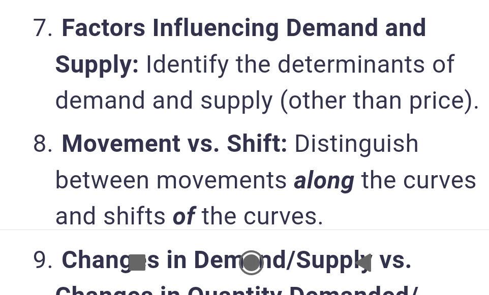 7. Factors Influencing Demand and Supply: | StudyX