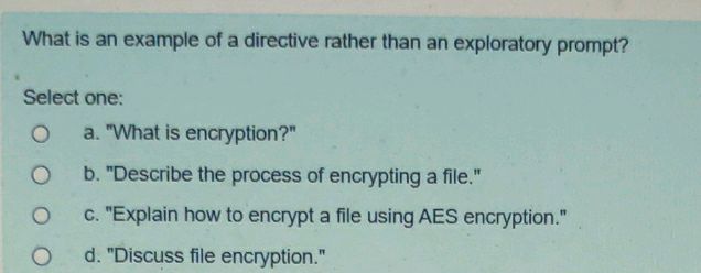 What is an example of a directive rather | StudyX