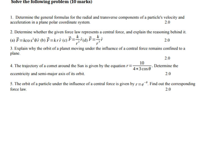 1. Determine the general formulas for the | StudyX