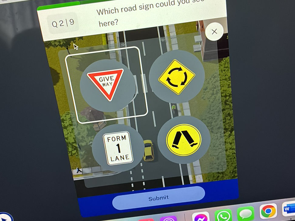 Which road sign could you see here? * | StudyX
