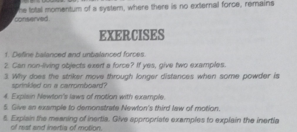1. Define balanced and unbalanced forces. | StudyX