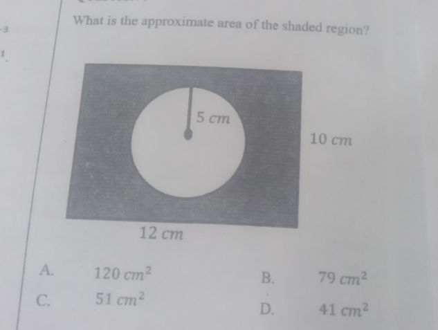 What is the approximate area of the shaded | StudyX