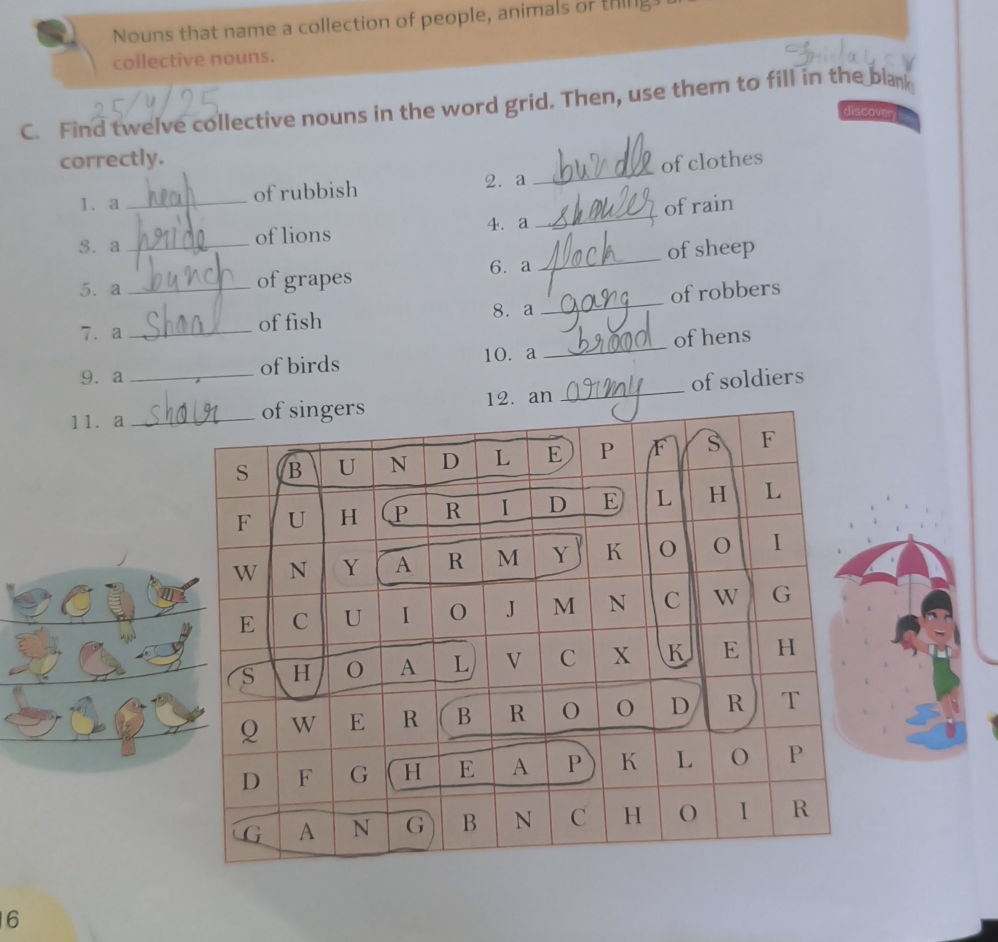 C. Find twelve collective nouns in the word | StudyX
