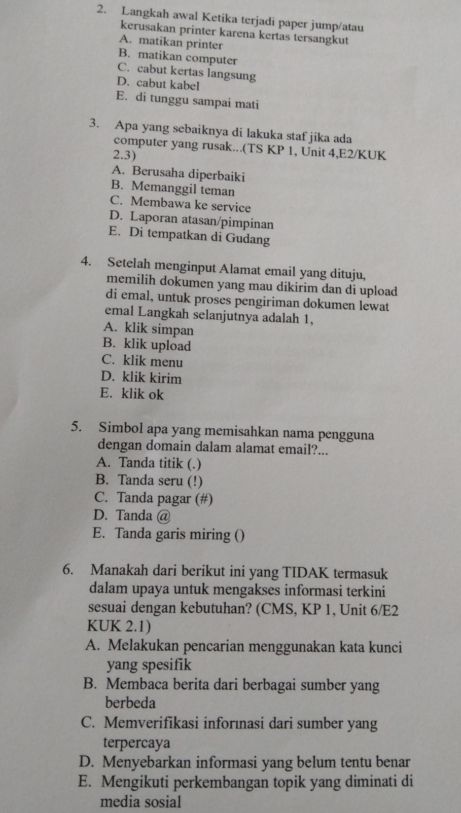 2. Langkah awal Ketika terjadi paper | StudyX