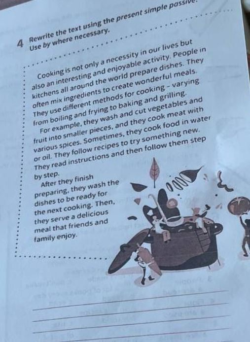 4 Rewrite the text using the present simple | StudyX