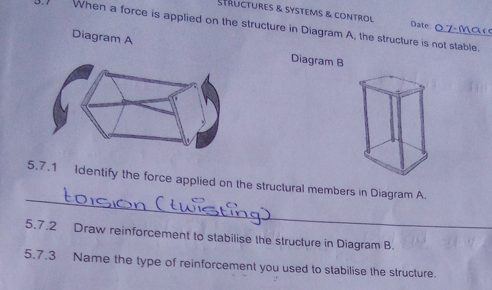 5.7.1 Identify the force applied on the | StudyX