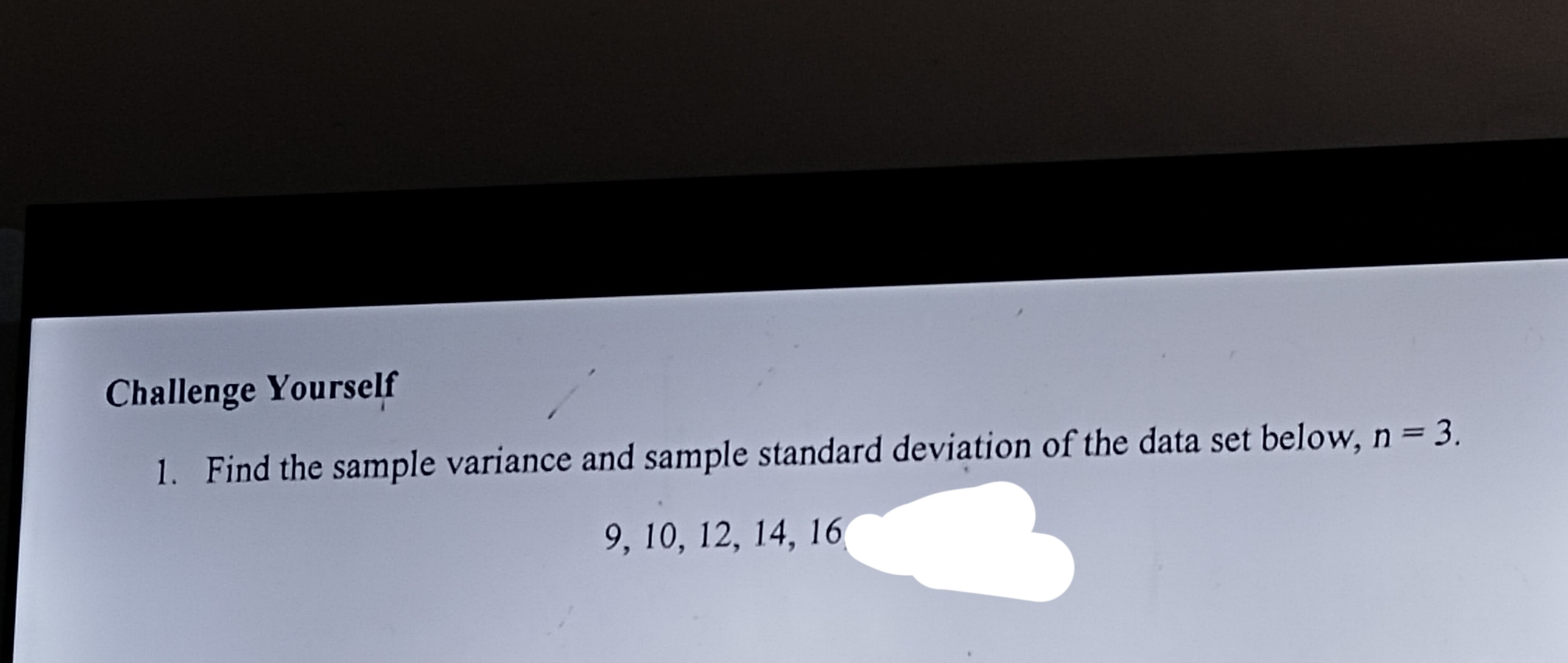 1. Find the sample variance and sample | StudyX