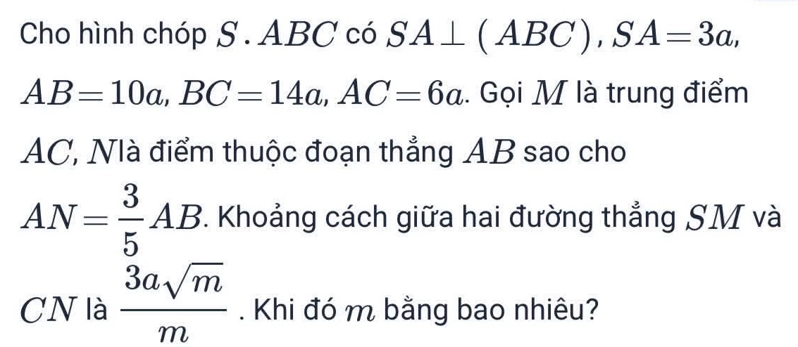 Cho hình chóp S.ABC có $SA (ABC)$, $SA = | StudyX