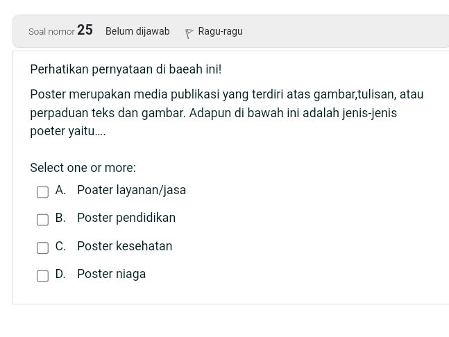 Perhatikan pernyataan di baeah ini! Poster | StudyX