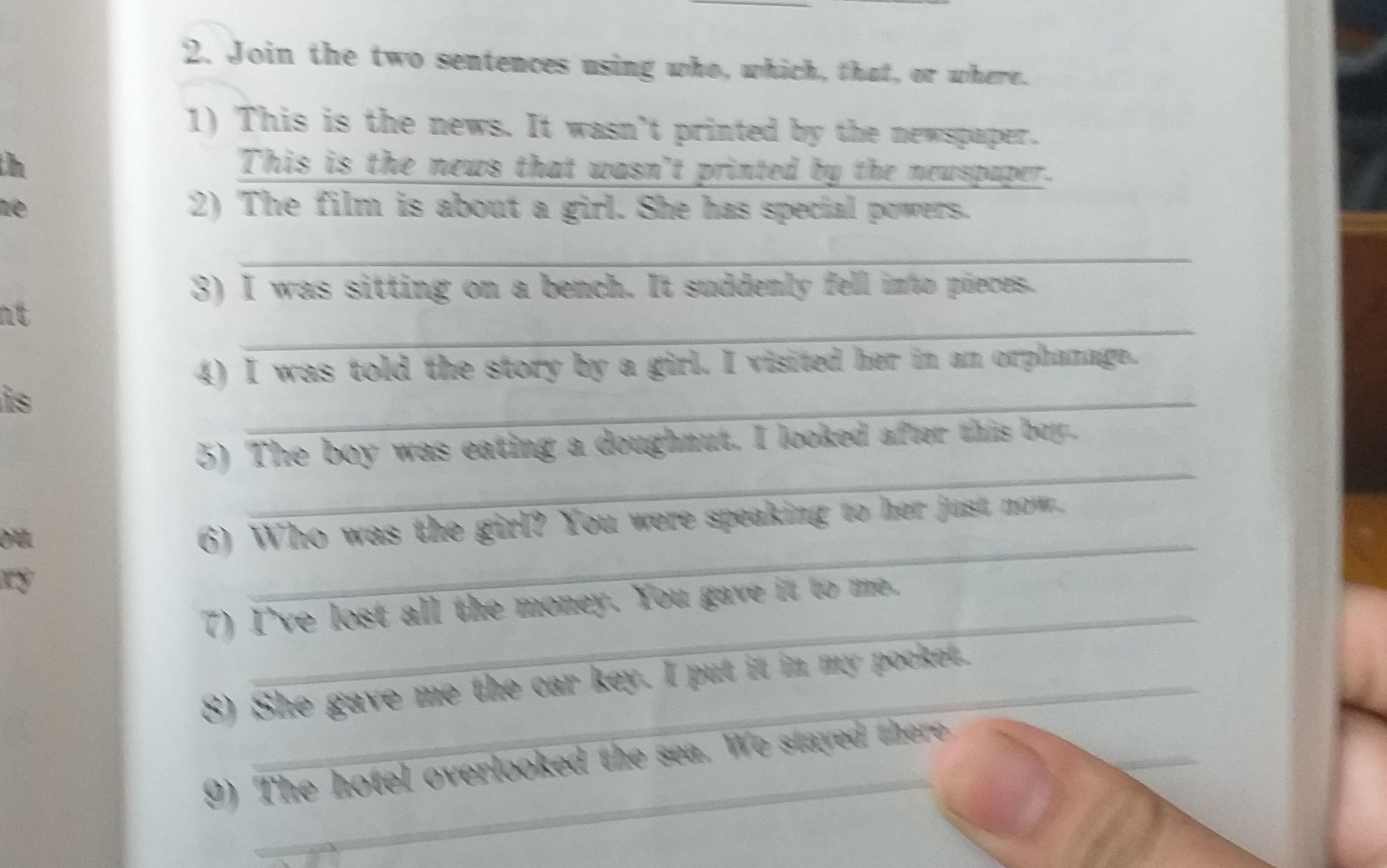 2. Join the two sentences using who, which, | StudyX