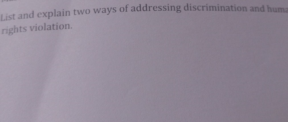 List and explain two ways of addressing | StudyX