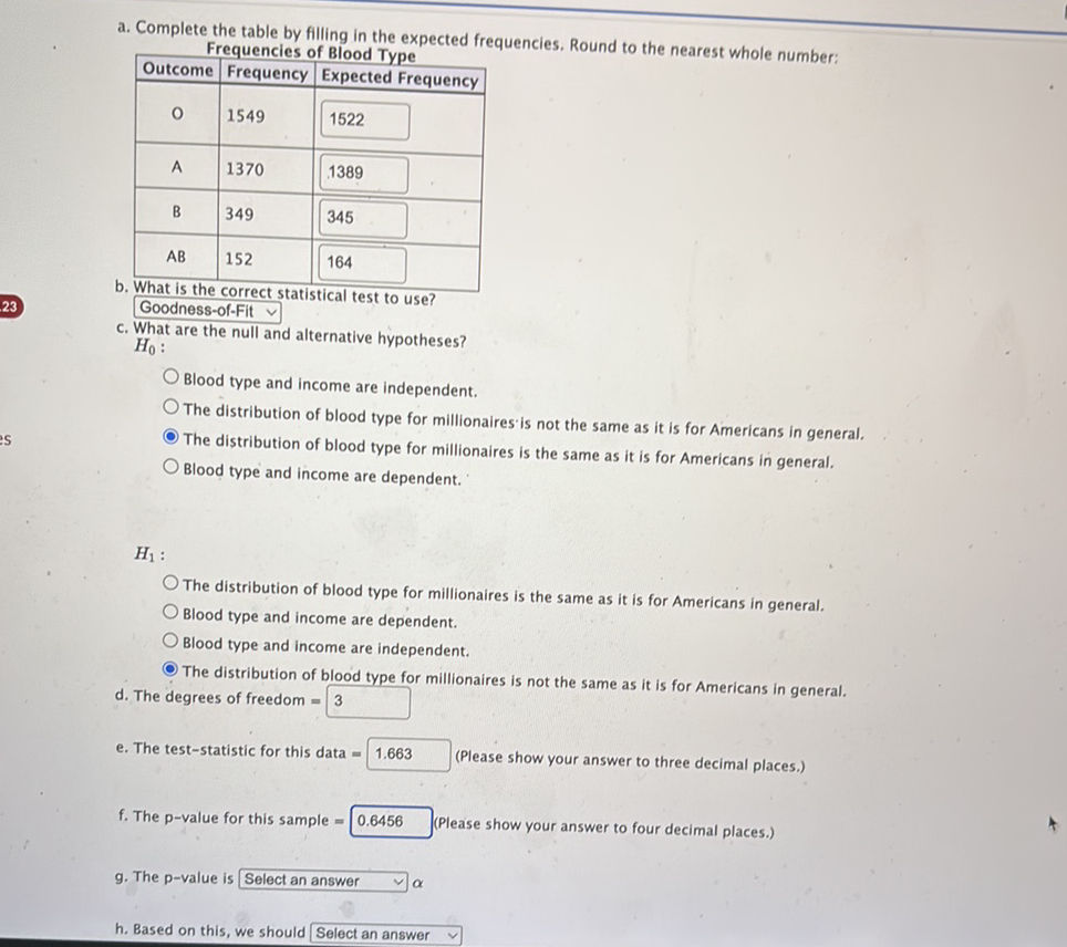 a. Complete the table by filling in the | StudyX