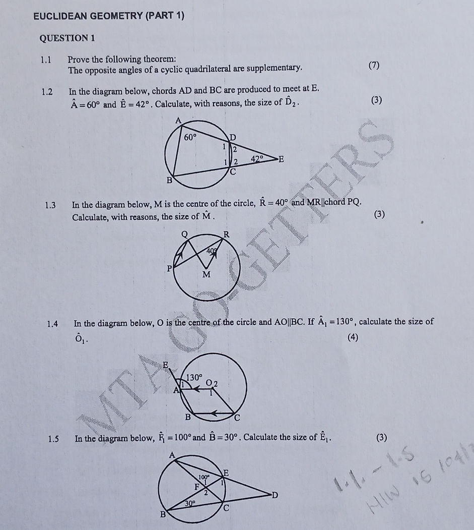 1.1 Prove the following theorem: The | StudyX