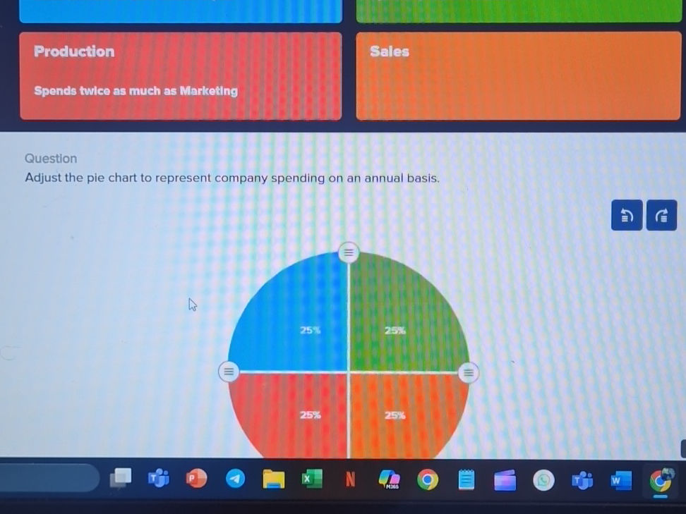 Adjust the pie chart to represent company | StudyX