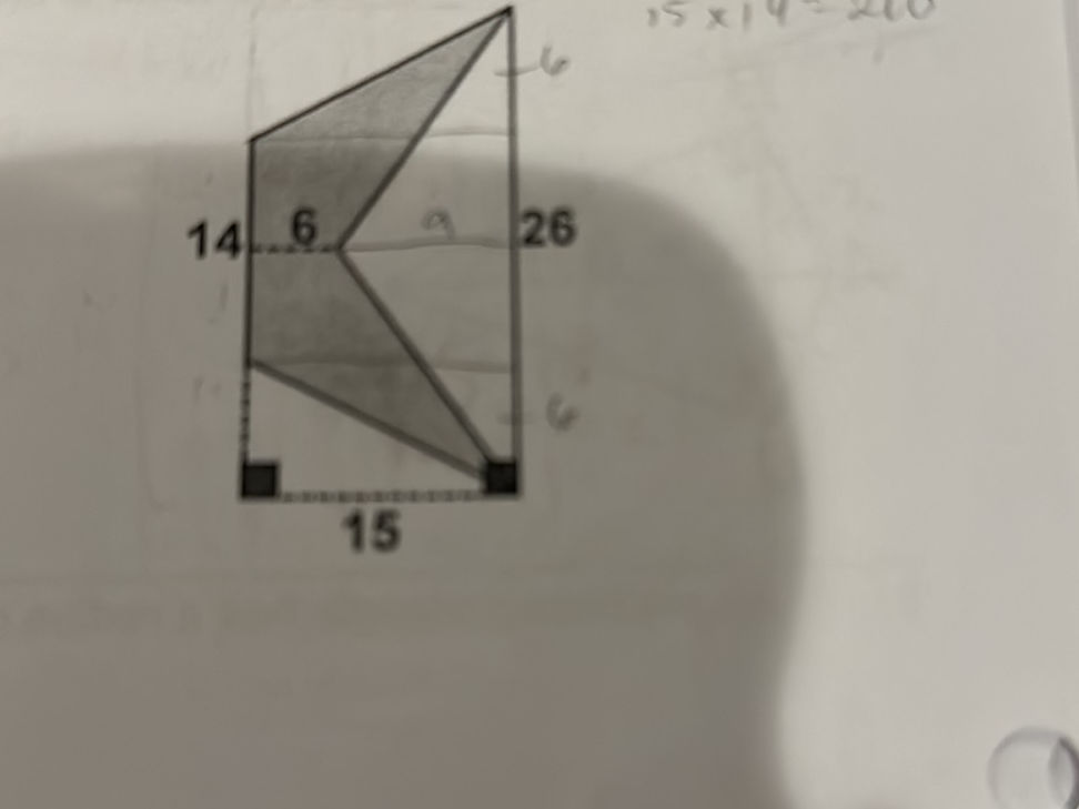 The image shows a composite shape with | StudyX