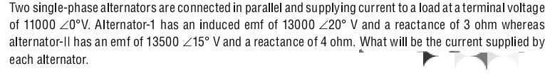 Two single-phase alternators are connected | StudyX