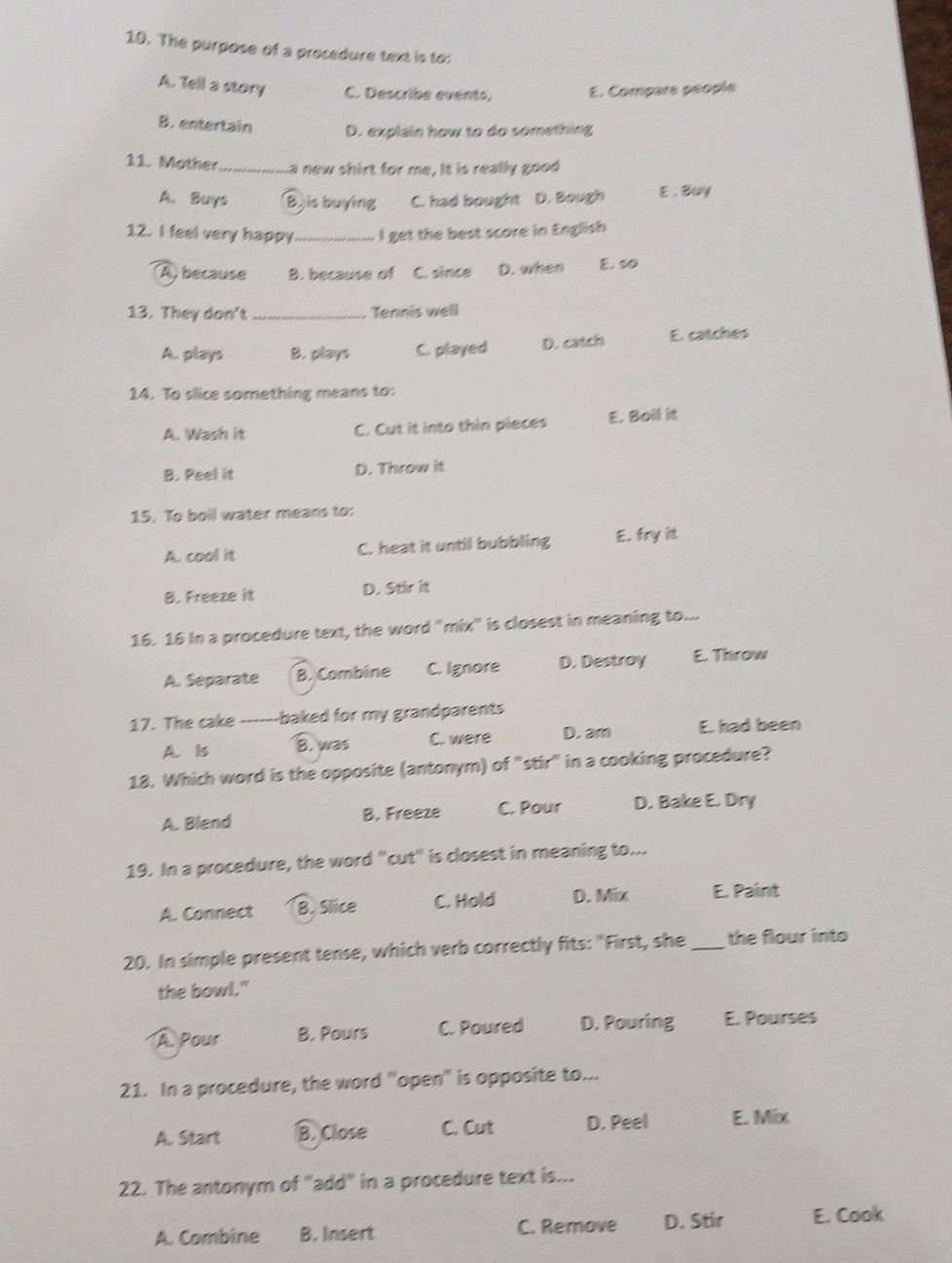 10. The purpose of a procedure text is to: | StudyX