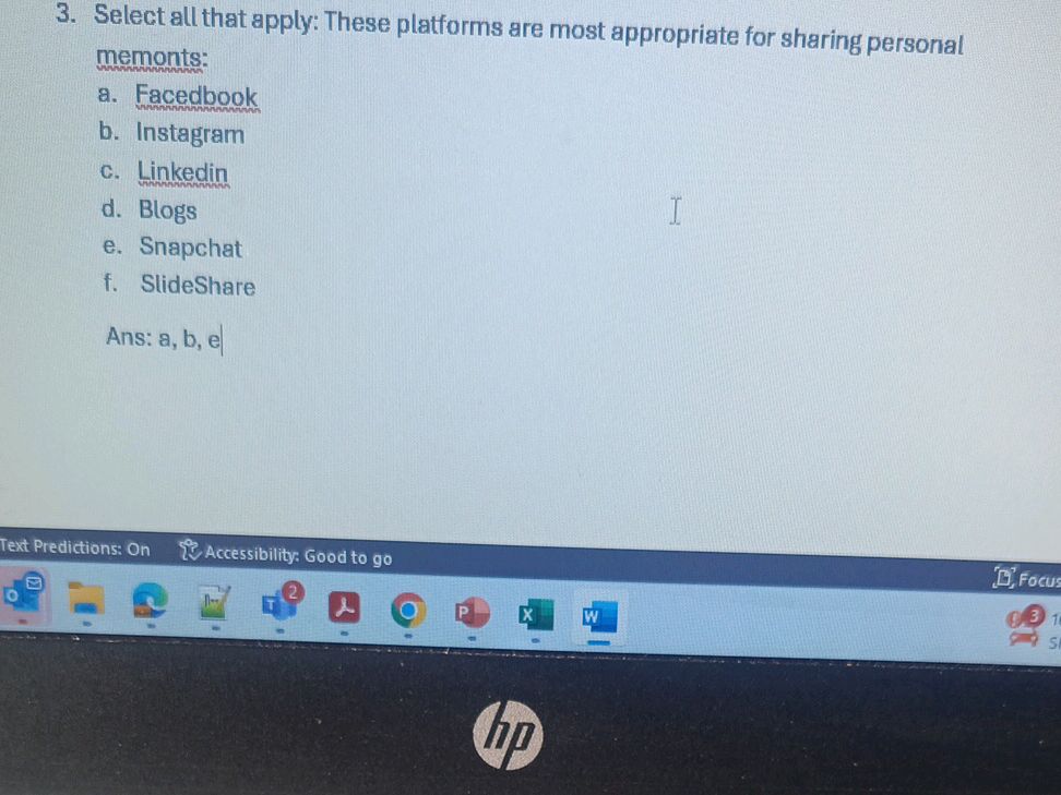 3. Select all that apply: These platforms | StudyX