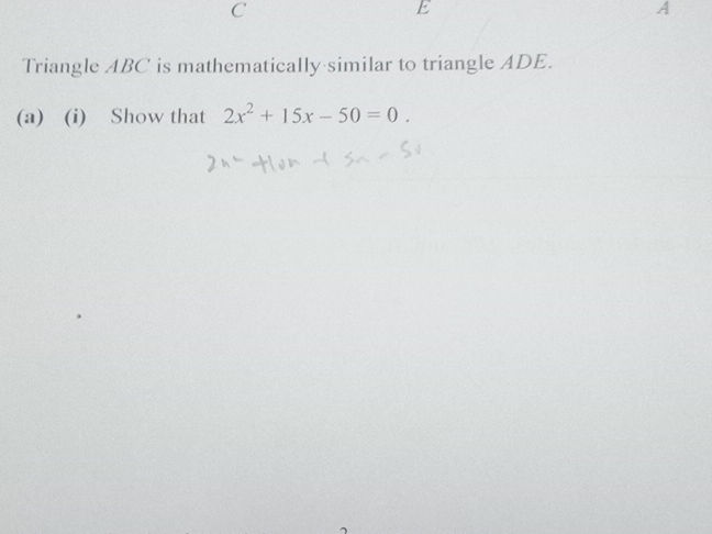 Triangle ABC is mathematically similar to | StudyX