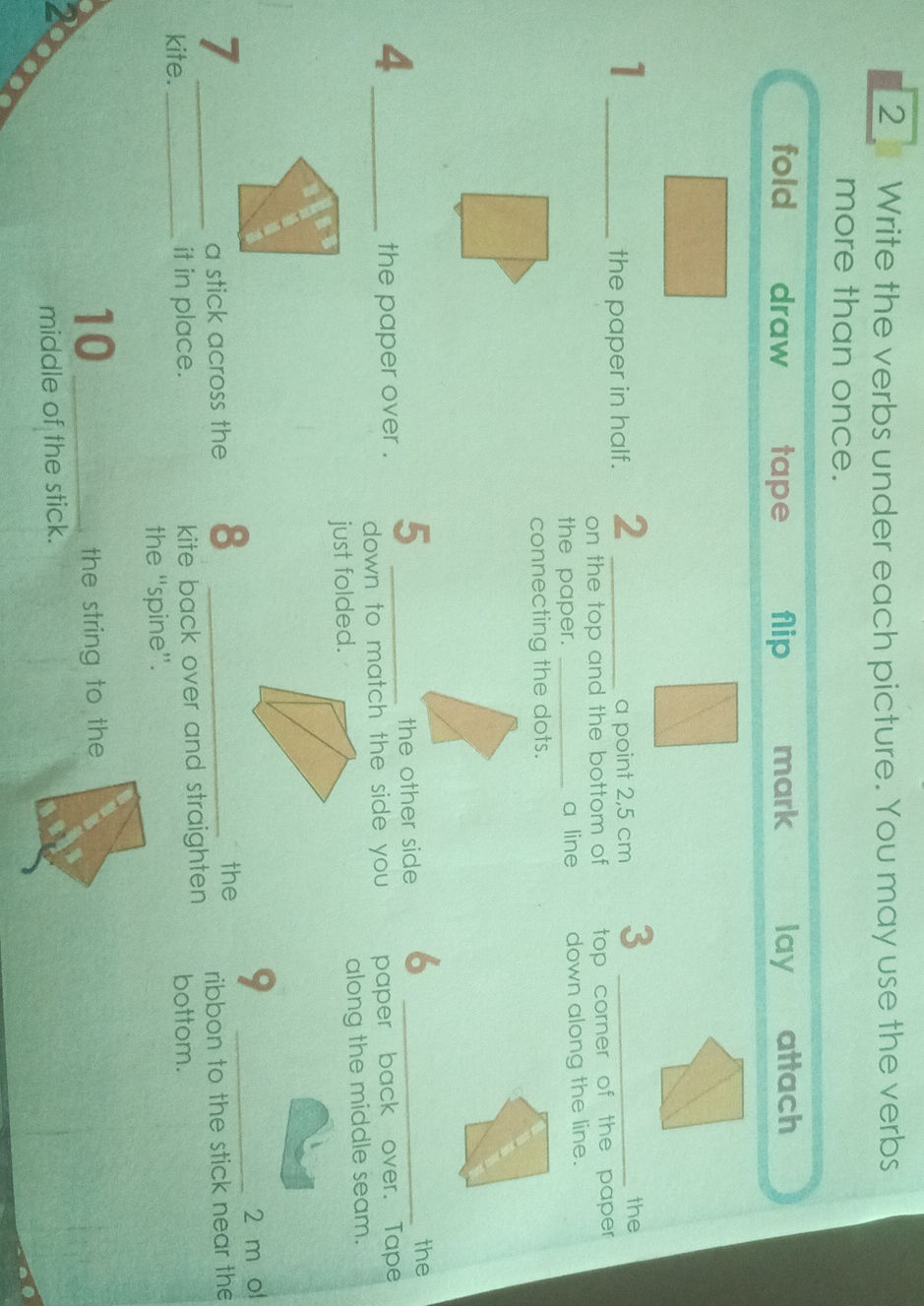 2. Write the verbs under each picture. You | StudyX