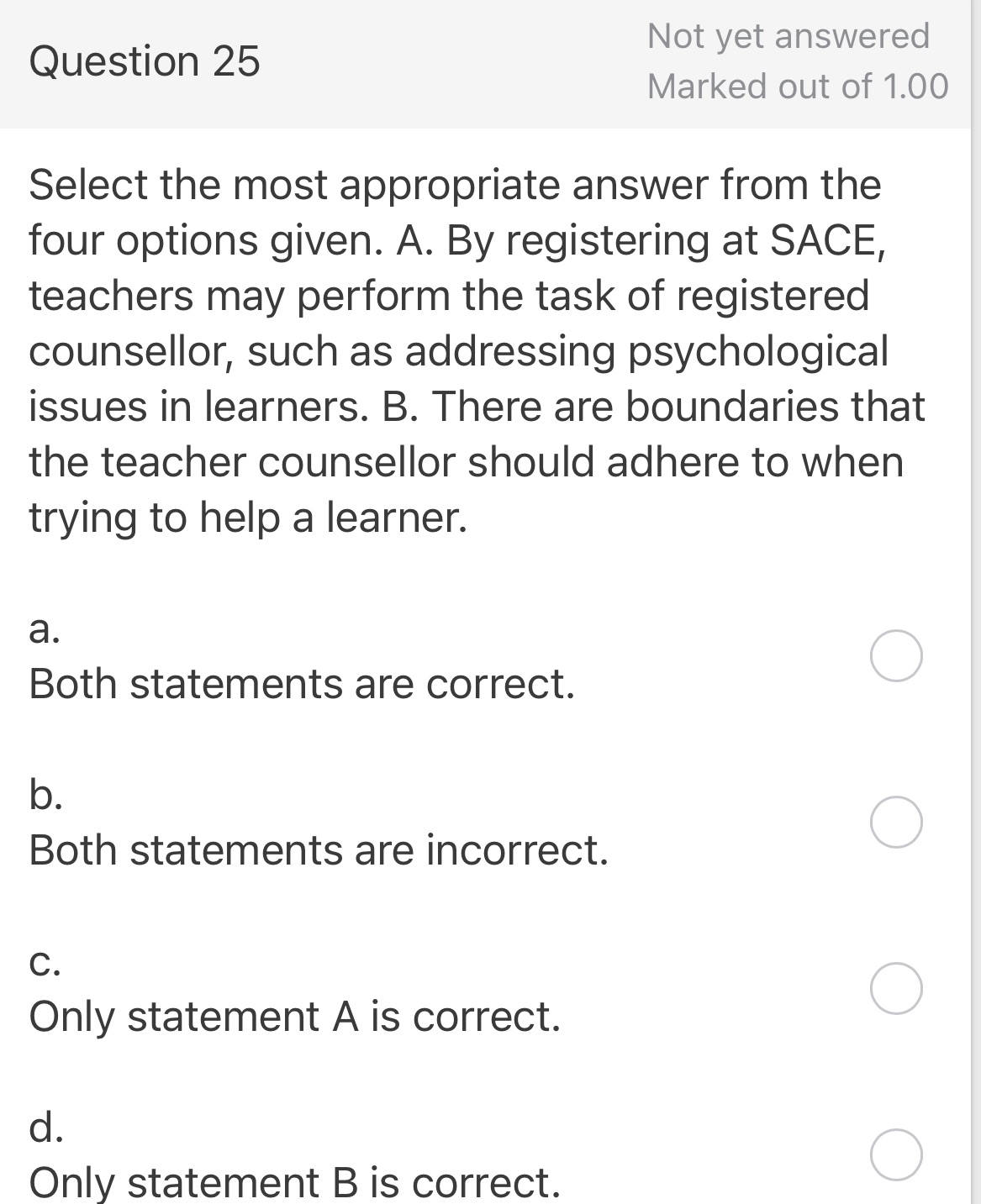 Select the most appropriate answer from the | StudyX