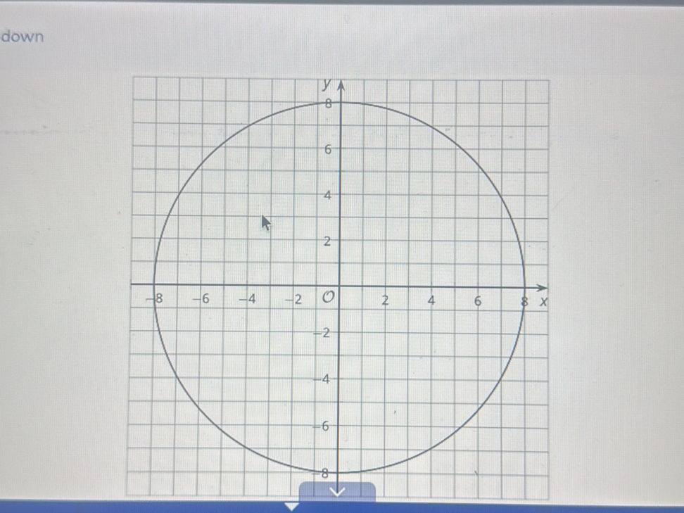 The image shows a circle graphed on a | StudyX