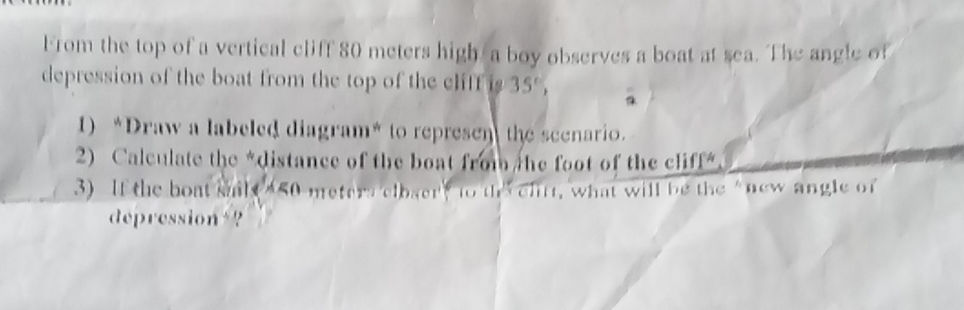 From the top of a vertical cliff 80 meters | StudyX