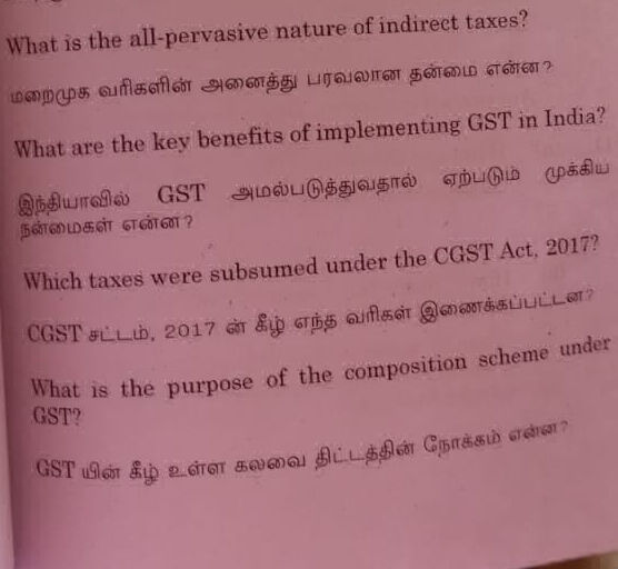 What is the all-pervasive nature of indirect | StudyX