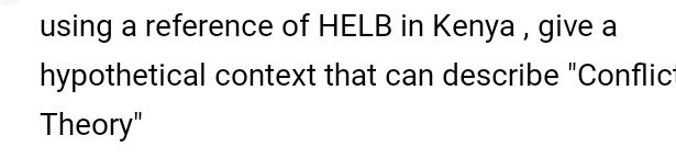 Using a reference of HELB in Kenya, give a | StudyX