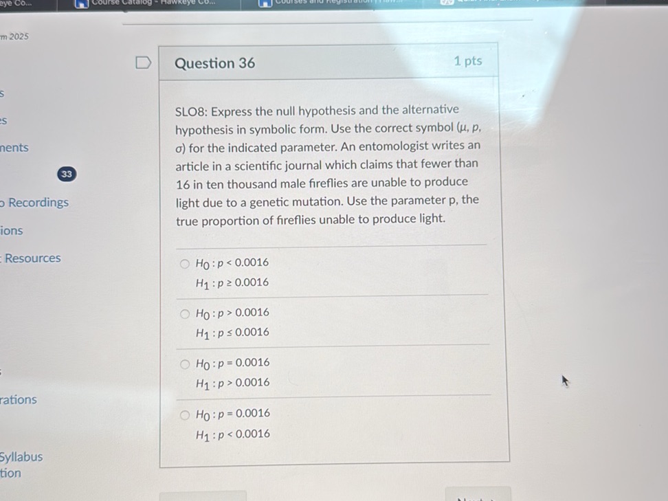 SLO8: Express the null hypothesis and the | StudyX
