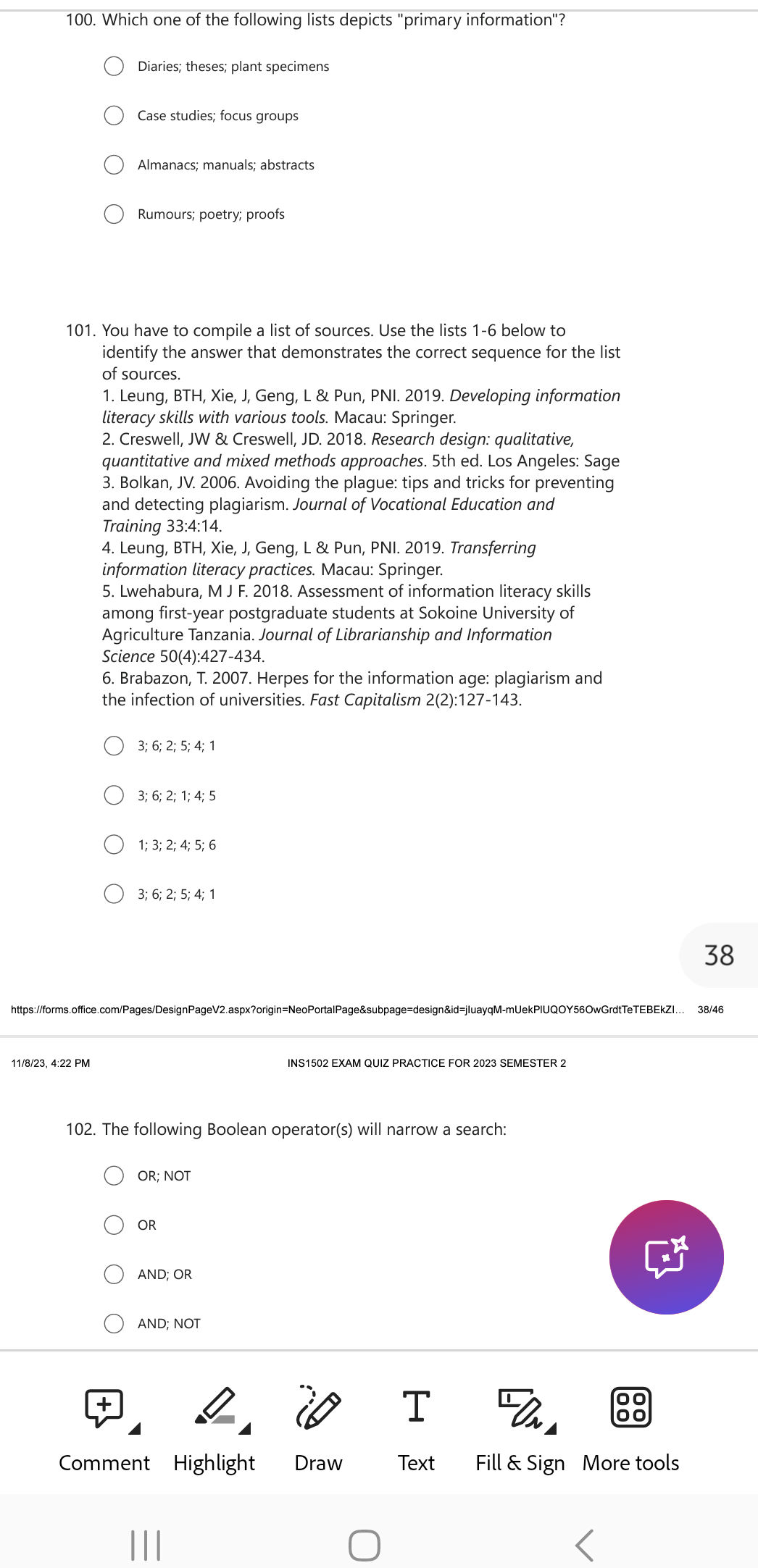 100. Which one of the following lists | StudyX