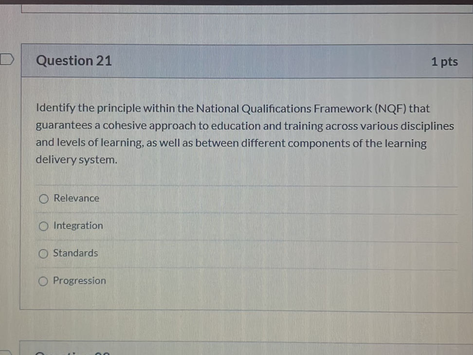 Identify the principle within the National | StudyX