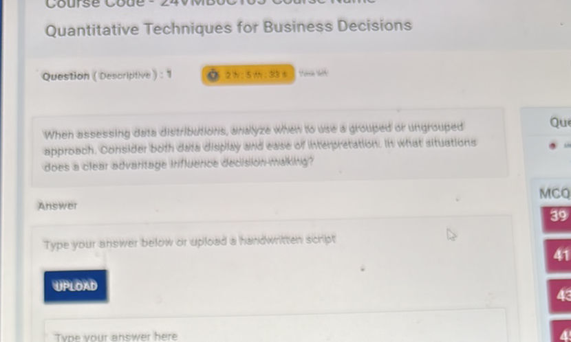 When assessing data distributions, analyze | StudyX