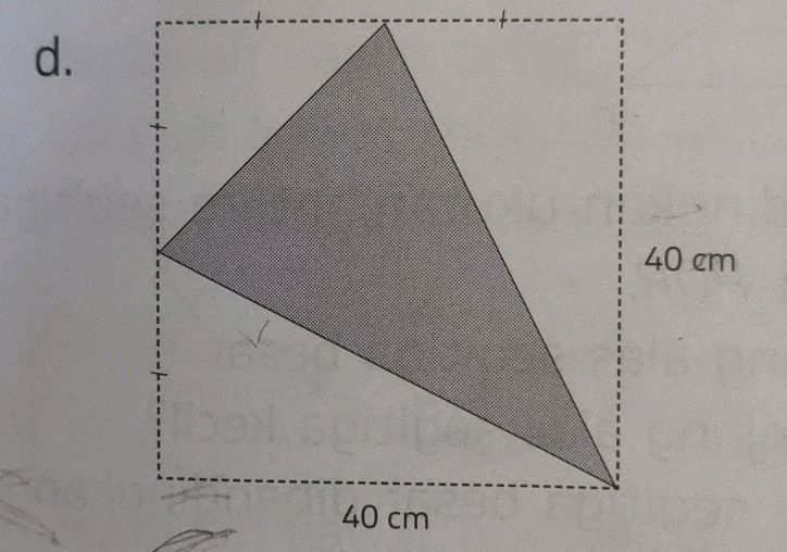 d. There is a triangle inside a square. The | StudyX
