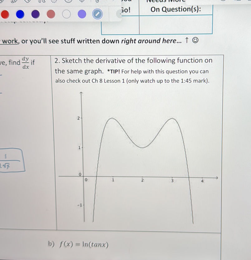 2. Sketch the derivative of the following | StudyX