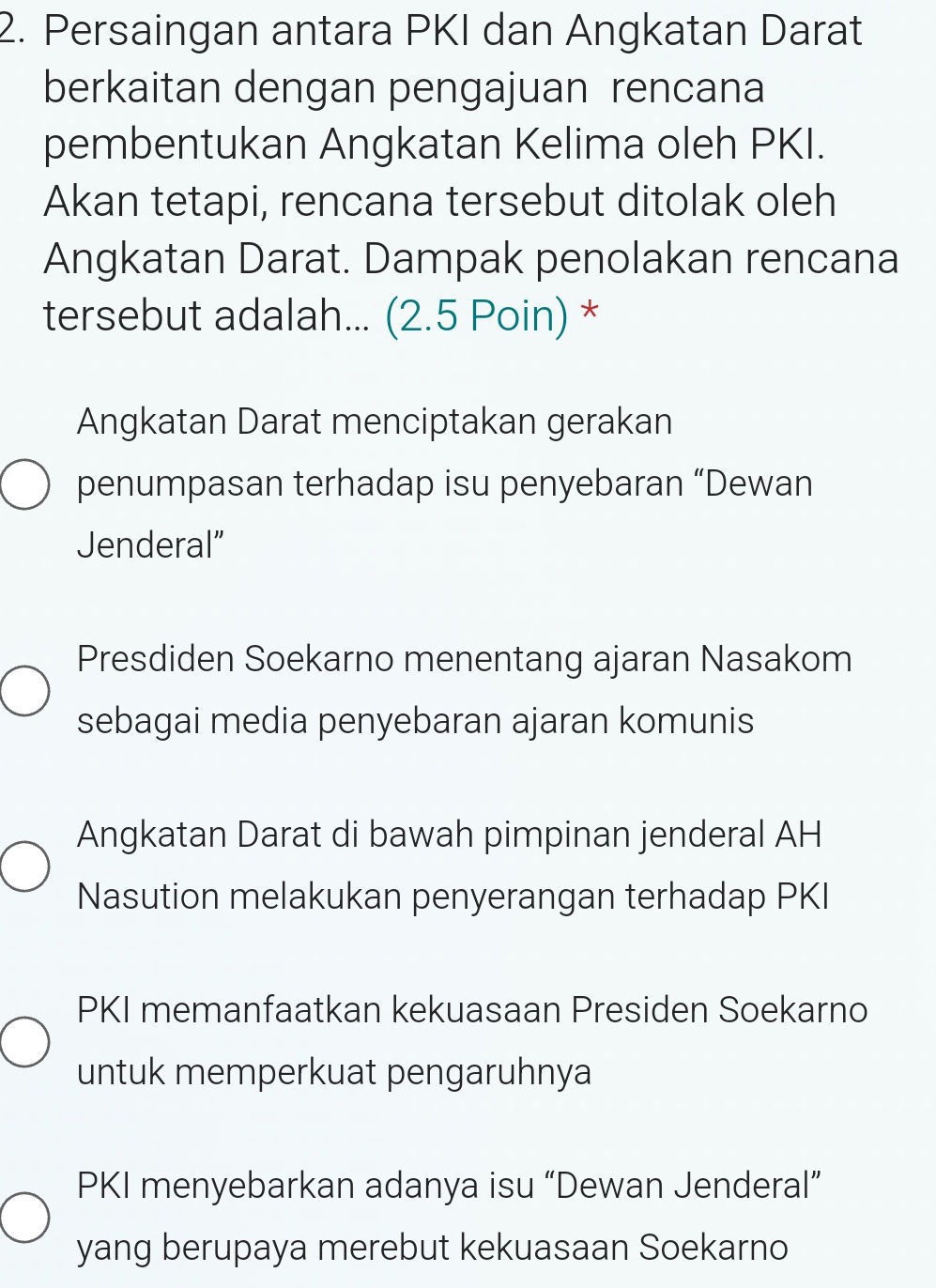 2. Persaingan antara PKI dan Angkatan Darat | StudyX