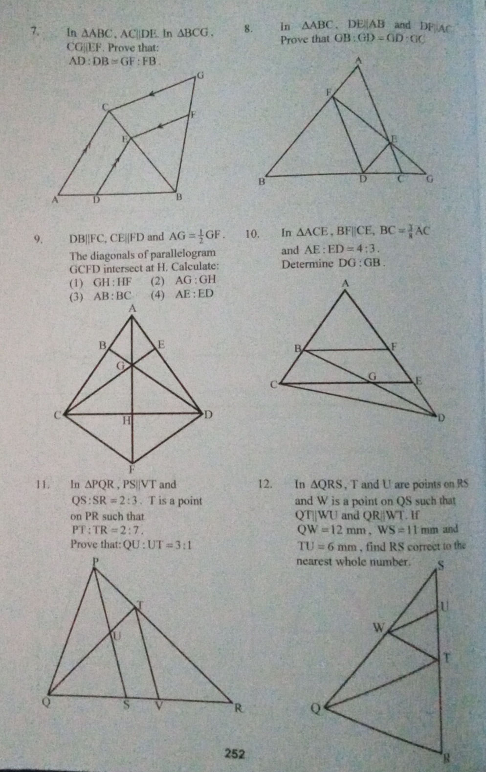 7. In $ ABC$, $AC DE$. In $ BCG$, $CG | StudyX