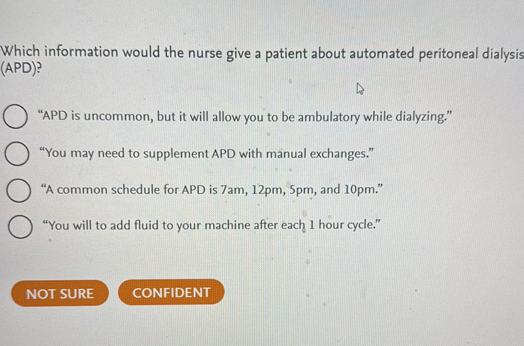 Which information would the nurse give a | StudyX