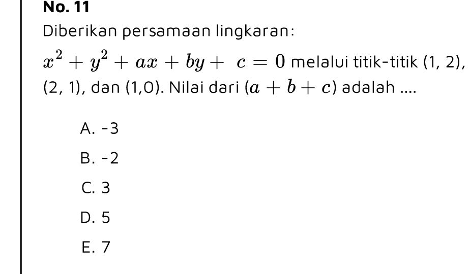 Diberikan persamaan lingkaran: $x^2 + y^2 | StudyX