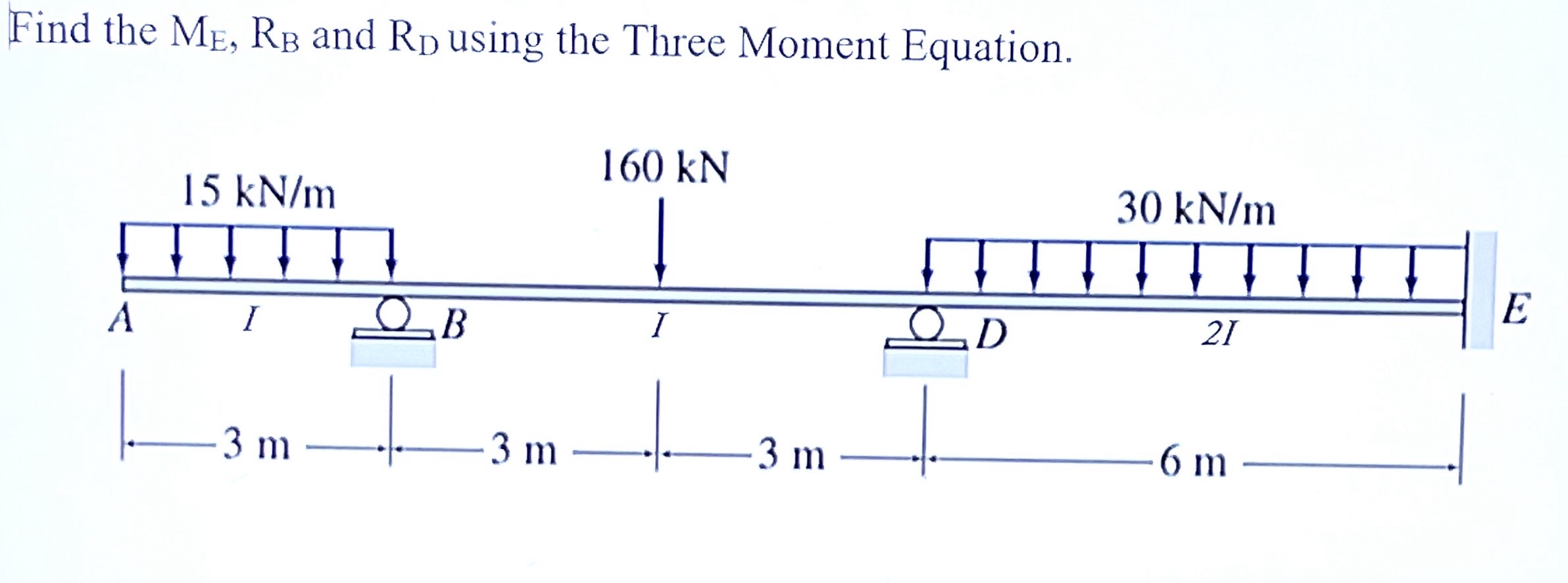 Find the $M_E$, $R_B$ and $R_D$ using the | StudyX
